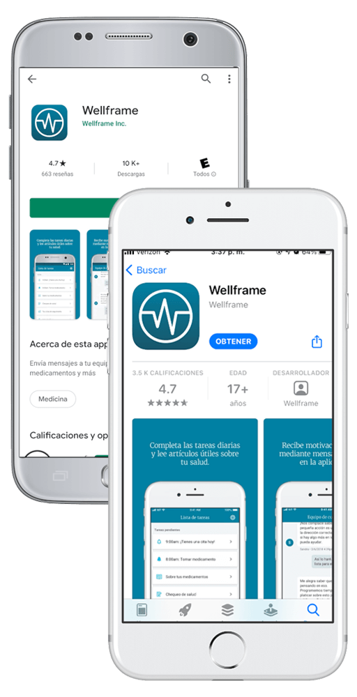 Comenzar a usar la aplicación móvil Wellframe - Wellframe